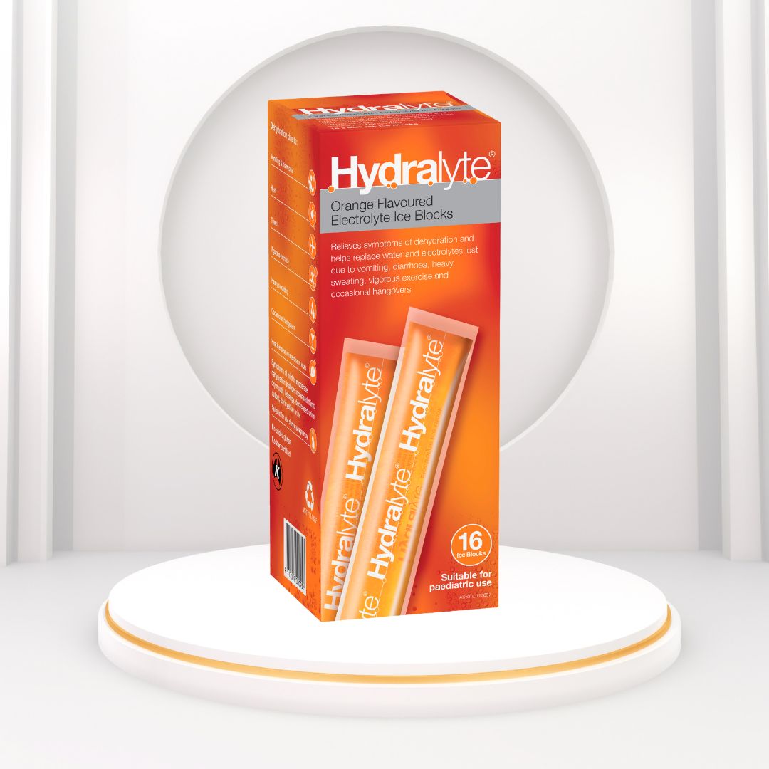 Hydralyte Electrolyte Ice Blocks Orange – 16 Ice Blocks Stay refreshed ...
